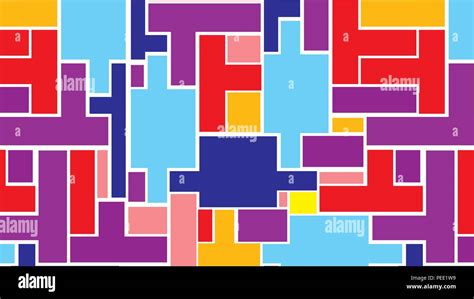 Abstract Background From A Variety Of Rectangular Shapes Stock Vector