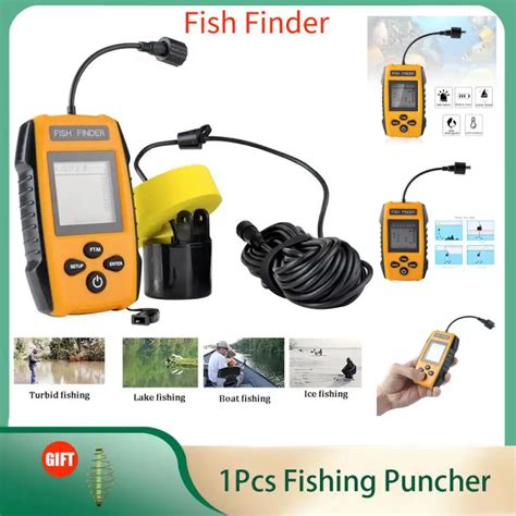 Alarm 100M Portable Sonar Fish Finders 45 Degrees Sonar Coverage Echo