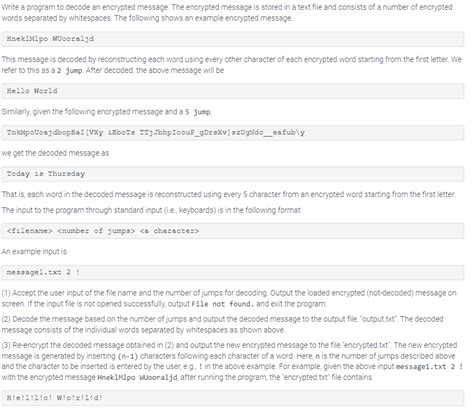Solved IN C Write A Program IN C To Decode An Encrypted Chegg Com