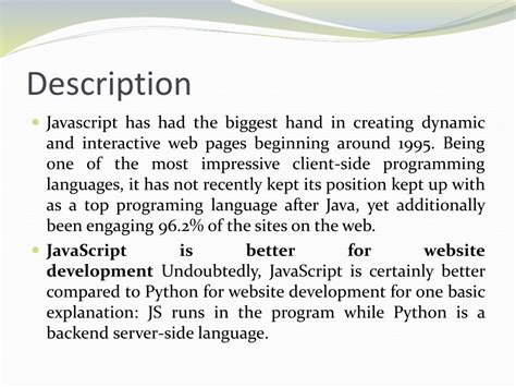 Ppt Reasons Why Javascript Is Still Better Than Python Powerpoint