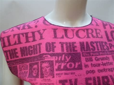 Vintage Pamla Motown 1970s Sex Pistols Newsprint Terry Tee Shirt For Sale At 1stdibs