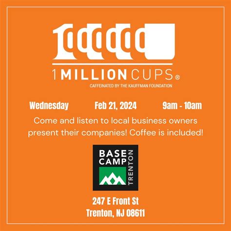 John Snee On Linkedin 1 Million Cups Trenton Will Launch On Wednesday