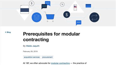 Prerequisites For Modular Contracting Digital Government Hub