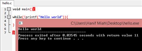 write a c program without using any semicolon print hello word