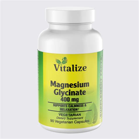 Magnesium Glycinate 400 Mg Nerve And Muscle Health Vitalize®