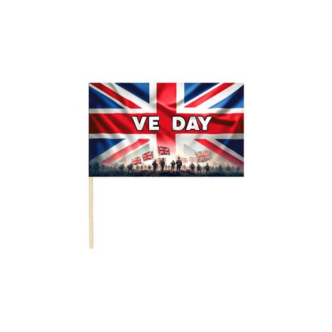 Ve Day Pack Of Handwaving Flags Flags And Flagpoles