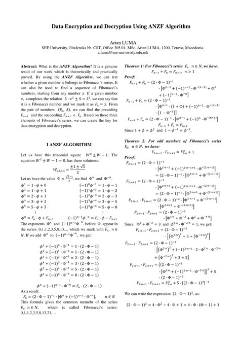 Pdf Data Encryption And Decryption Using Anzf Algorithm