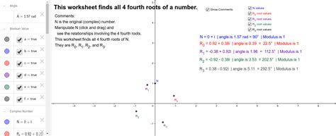 Fourth Roots Of A Complex Number Geogebra
