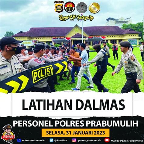 Personel Sat Samapta Gelar Latihan Dalmas Antisipasi Bentrok Massa Sinar Sumatera
