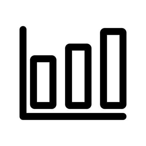linha do ícone do gráfico de barras isolada no fundo branco ícone liso preto fino no estilo de