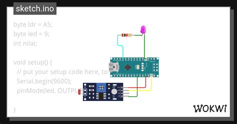 Sensor Cahaya Wokwi Esp32 Stm32 Arduino Simulator