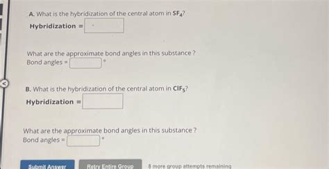 A What Is The Hybridization Of The Central Atom In
