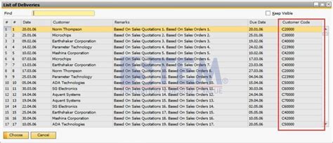 How To Displayed BP Code In A List Of BP Marketing Document In SAP Business One