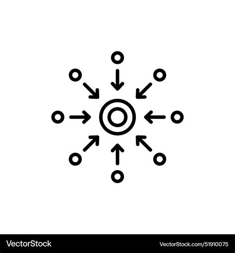 Centralized Network Icon Ideal For Technology Vector Image