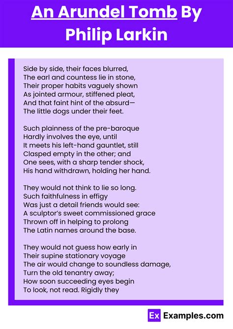 An Arundel Tomb Poem By Philip Larkin To Download