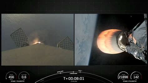 Spacex Launches 20 Starlink Satellites Lands Rocket At Sea Galaxy