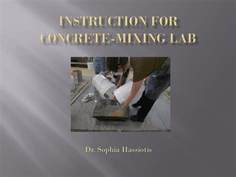 Instruction For Concrete Lab