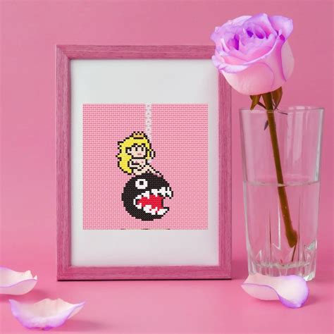 Wrecking Ball Princess Peach Cross Stitch Pattern Gamer Xstitch