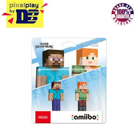Nintendo Amiibo Super Smash Bros Steve And Alex Double Set Jpn