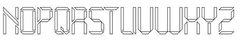 BINARY CODE Hollow Font Decorative Display Modern What Font Is