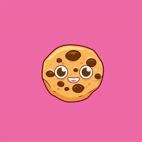 Download Cartoon Cookie With Goofy Eyes Wallpaper