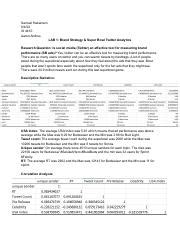 LAB 1 Brand Strategy Super Bowl Twitter Analytics Pdf Samuel