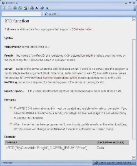 Excel RTD Server Implementation In C Part