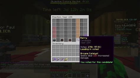 Vote For Barry Hypixel Skyblock Youtube