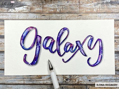Galaxy Lettering How To Create Stunning Galaxy Letters Using Brushpens