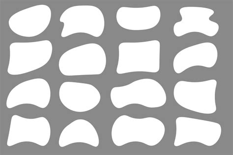 Simple Shape Element Fluid Shape Design Set Of Isolated Abstract Shape