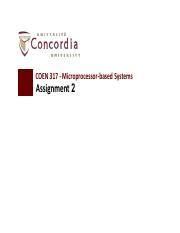 coen317 assignment 2 solution.pdf - COEN 317 - Microprocessor-based ...