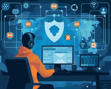 Infographic Element Of A Cybersecurity Expert Configuring A Secure