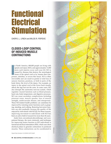 Pdf Functional Electrical Stimulation