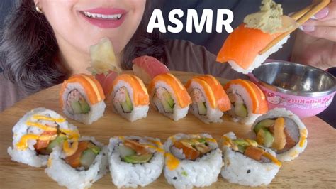 Asmr Sushi Platter Eating Sounds Mukbang Food Youtube