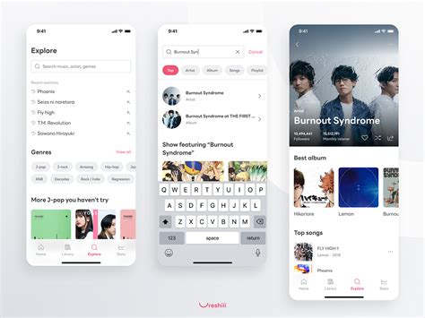 Search And View Artist Music Streaming App By Naravith Prateepratana