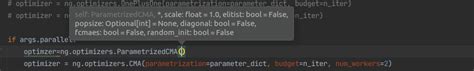 Choosing Hyperparameter For BO CMA Not Possible By Given Implented Optimizer Api
