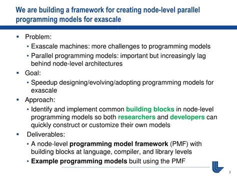 Ppt A Node Level Programming Model Framework For Exascale Computing Ppt A Node Level Programming Model Framework For Exascale Computing