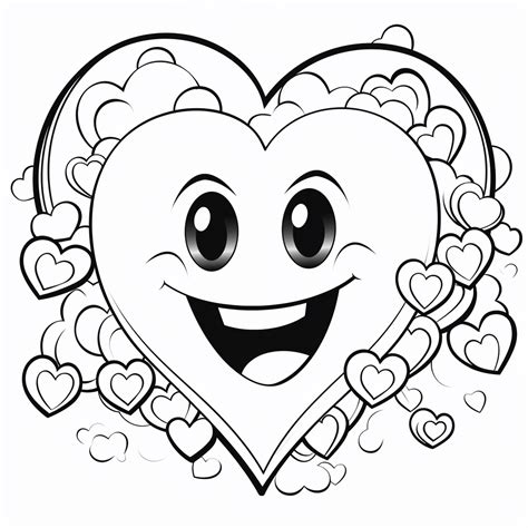 Dibujo 14 De Corazón Para Colorear