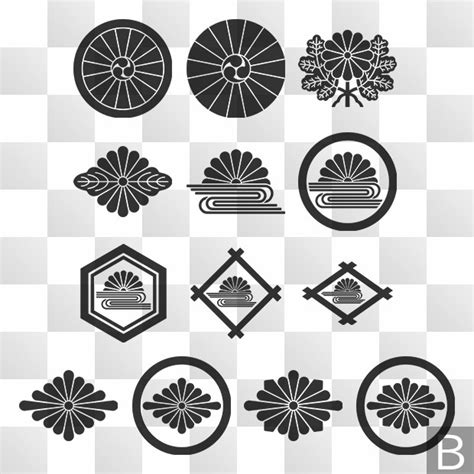 29点 菊紋 きく 日本の実用家紋 Zip Ai Png Psd 家紋藝術 Kamon Graphic Arts Booth