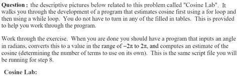 matlab problem for cosine problem use taylor series
