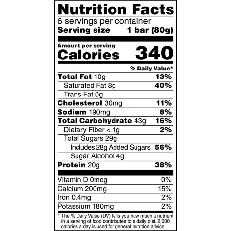 Gatorade Whey Protein Bar Nutrition Label Besto Blog