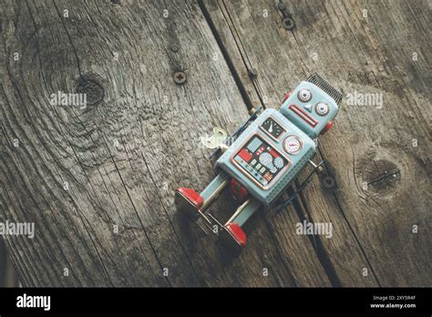 Robot Toy Symbol For A Chatbot Or Social Bot And Algorithms Wood