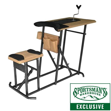 High Desert Deluxe Shooting Bench Tan Black Sportsmans Warehouse