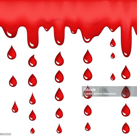 Vetores De O Bood Vermelho Deixa Cair Ícones Ou Coleção Dos Símbolos Do