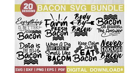 Bacon Svg Bundle Bundle · Creative Fabrica