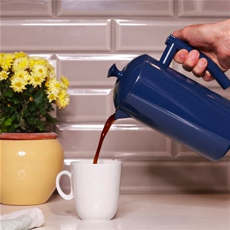 Frieling 34oz Stainless Steel Insulated French Press Navy 7002 Ecs