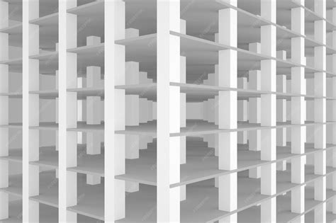 Premium Photo White 3d Constructivism Background
