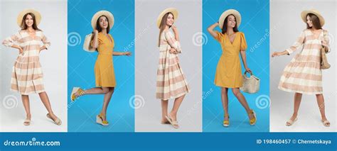 Collage With Photos Of Woman Demonstrating Implant Sizes For Breast On