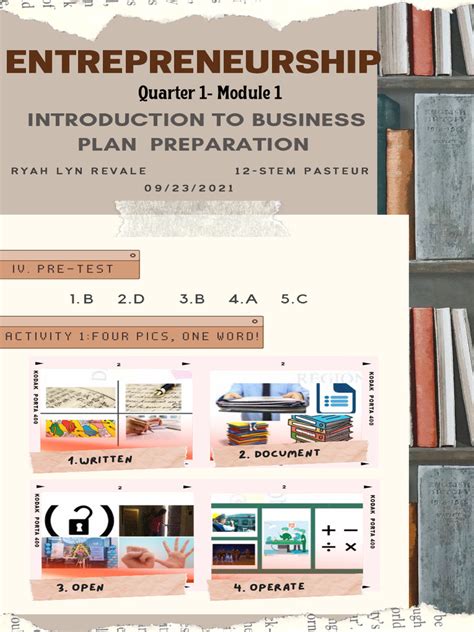 Entrepreneurship Quarter 1 Module 1 Ryah Lyn Revale 12 Stem