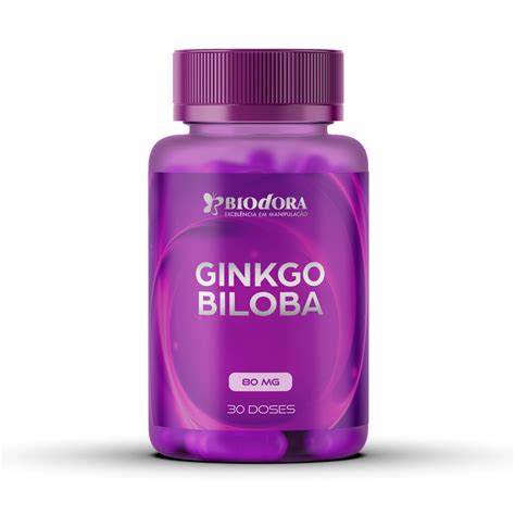Ginkgo Biloba 80mg 60 Dosessaúde E Bem Estarbiodora A Sua Beleza E